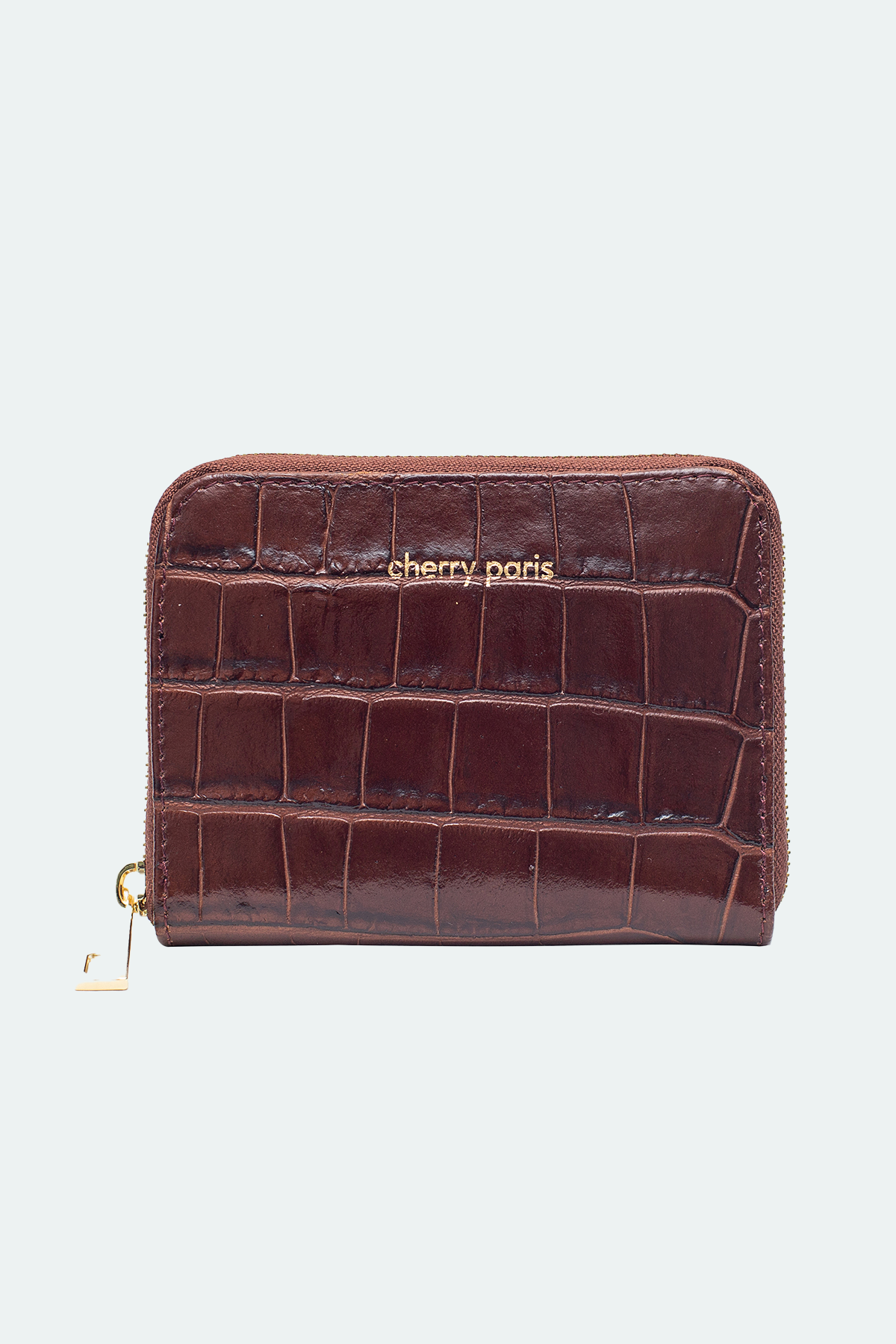 Porte-monnaie sac croco YUNA - Marron – Cherry Paris